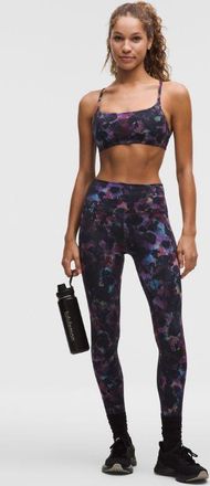 lululemon Wunder Train Leggings mit hohem Bund f&uuml;r Frauen - 64 cm - Gr&ouml;&szlig;e 10 in Opulent Floral Black Multi