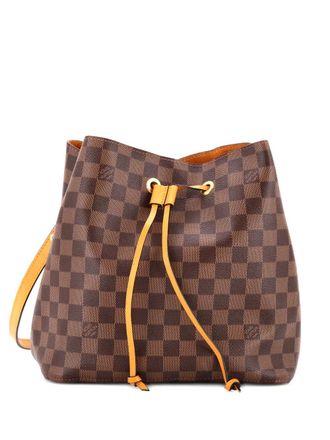 Louis Vuitton sac seau NeoNoe Handbag Damier with Leather MM - Marron