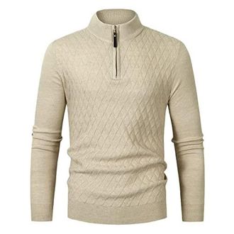 Generic Sweat Zipp&eacute; Homme Capuche Camionneur Zipp&eacute; Merinos Roi Chale Mohair Cricket Responsable Gilet Tendance Ecriture Ecru Motif 1 Bouteille Devant Neck Hal