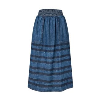Lollys Laundry Femme, Jupes, Bleu, Taille: 42 FR KayLL Midi Skirt