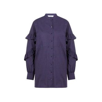 Roseanna Isaac -Kleid kariert in Baumwollflanell - Blau