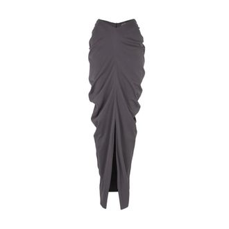 Cortana Kaz- langer bleigrauer Seidenrock - - Skirts - Damen - Grau - S