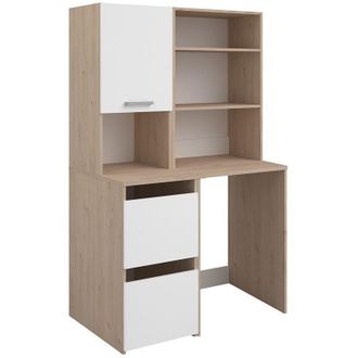Vente-Unique Vente-Unique - Meuble machine &agrave; laver avec &eacute;tag&egrave;res - Naturel clair - L64,4 x H184,4 cm - 2 &eacute;tag&egrave;res - Panneau de particule m&eacute;lamin&eacute;