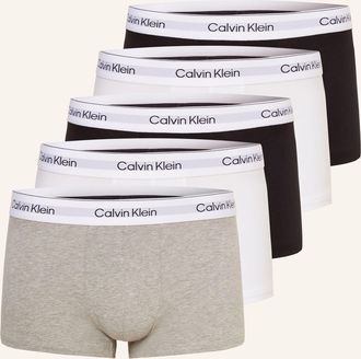 Calvin Klein 5er-Pack Boxershorts Icon Cotton Stretch Low Rise weiss