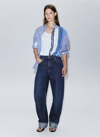 Mango Chemise 100 % coton rayures bleu - Femme - XS - MANGO