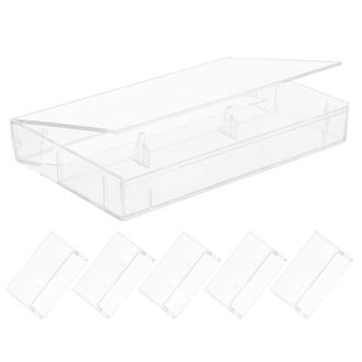 Artibetter TIDTALEO Transparente Kassetten Aufbewahrungsbox 6 St&uuml;ck aus Klarem Kunststoff Kassettenhalter f&uuml;r Standard Musikkassetten Kompakter Organizer mit Rob