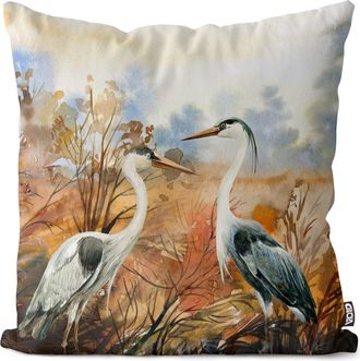 Void Watches Kraniche Landschaft Kissenbezug Kissenh&uuml;lle Sofakissen Kissen Deko Outdoor-Kissen Dekokissen, Kissen Gr&ouml;&szlig;e:40 x 40 cm