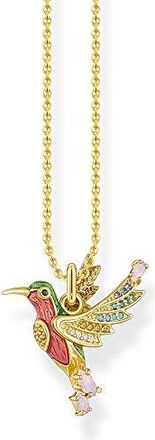 Thomas Sabo Collier pour femme en argent sterling 925 colibri coloré Longueur 38-42 cm, 42 cm, Argent sterling, Sans objet