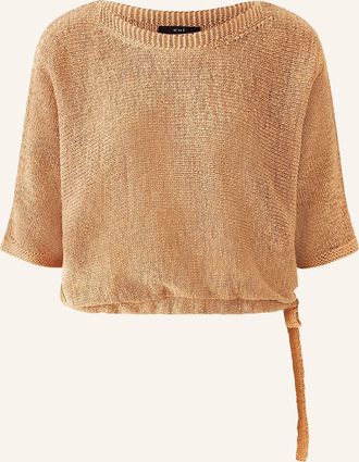 Oui Strickshirt Mit 3/4-Arm beige