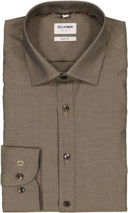 Olymp Herren Hemd braun meliert