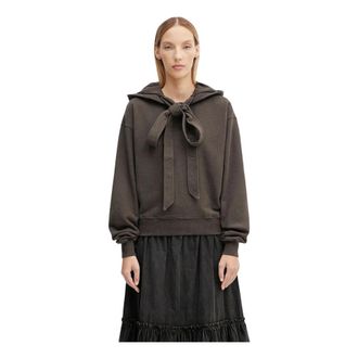 J.W.Anderson Kapuzenpullover mit Schleifenbindung - - Sweatshirts & Hoodies - Damen - Braun - S