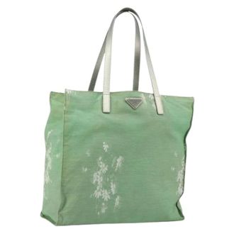 Prada Sac cabas vintage doccasion - Femme - Pre-owned - Vert - Taille: ONE Size