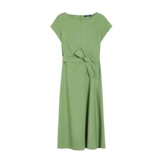 Max Mara Femme, Robes, Vert, Taille: 46 FR Robe en Jersey de Coton Vert Style Magma