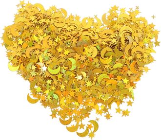 SOLUSTRE Romantisches Stern Mondkonfetti Holografische Tischdekoration mit Gl&auml;nzenden Pailletten f&uuml;r Geburtstagsfeiern Shower und Hochzeitspartys Vielseitig Ei