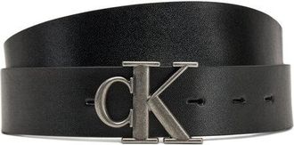 Calvin Klein Jeans Herrengürtel Monogram Plaque 35mm Rev/Adj LV04G7002G Schwarz