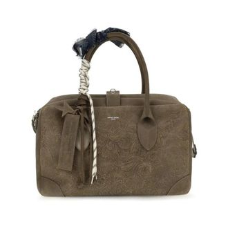 Golden Goose Embossed Leather Top Handle Bag - - Bags - Damen - Braun - ONE SIZE