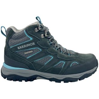 Karrimor Mount Wanderstiefel f&uuml;r Damen, Wildleder, Wasserfest (Grau/Blau)