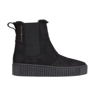 Tommy Hilfiger Schwarze Chelsea Warmbootie - - Shoes - Damen - Schwarzk - 40 EU