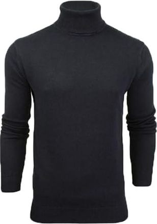 Brave Soul Pull &agrave; col roul&eacute; pour homme, Bleu marine moyen, XXL