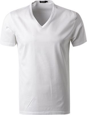 Ermenegildo Zegna Herren T-Shirt weiß Baumwolle unifarben