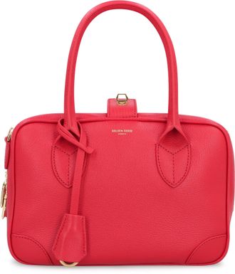 Golden Goose Womens Leather Handbag Vita Lipstick Red Goatskin Handbags Hand Bags