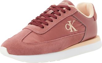 Calvin Klein Damen Retro Runner Laceup Wingt Mix Yw0Yw02061 Low Top, PINK (Dusty Rose/Florida Ether/Marshm), 36 EU