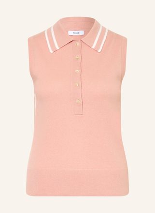 Reiss Reiss Strick-Poloshirt Saskia rosa