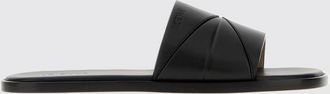 Loewe Sandales plates Origami en cuir lisse avec logo emboss&eacute;