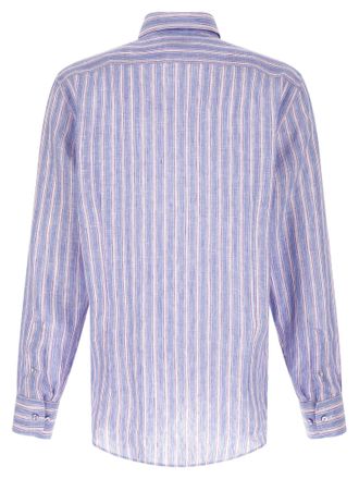 Etro Striped Linen Shirt - Lavender