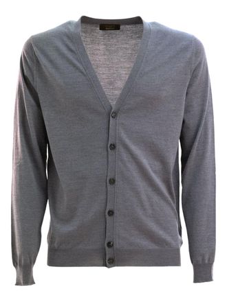 Zanone cardigan &agrave; boutonni&egrave;re - Gris