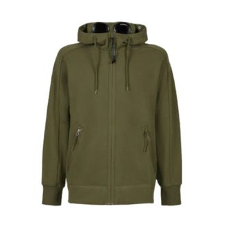 C.P. Company C.p. Company, Homme, Sweatshirts et sweats &agrave; capuche, Vert, Taille: L SweaT-shirt &agrave; capuche ouvert