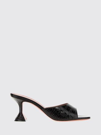 Amina Muaddi Mules Lupita en cuir &agrave; imprim&eacute; crocodile