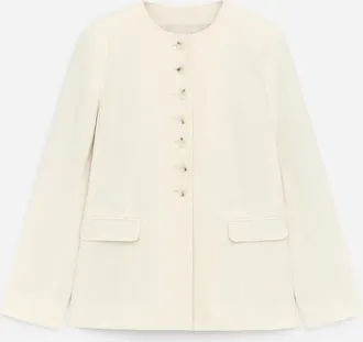 Arket Blazer Aus Leinenmischung -Wei&szlig;