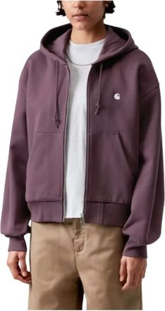 Carhartt Work in Progress Femme, Sweatshirts et sweats &agrave; capuche, Violet, Taille: 42 FR Hooded Casey SweaT-shirt