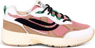 Genesis Damen vegan Sneaker G-Eco 99 Multi Cremefarben Cognac Ginger
