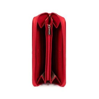 Pellet Portefeuille Long - Cuir - Compatible Cartes de cr&eacute;dit, CNI, permis de Conduire, Passeport et Carte Grise - pour Femme - Collection Confort - Fraise