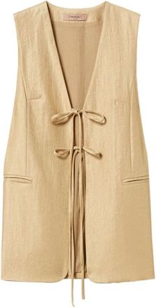 Twinset Femme, Vestes, Beige, Taille: 40 FR Vest