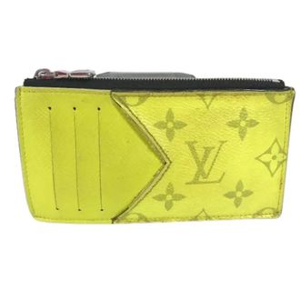 Louis Vuitton unisex, Pre-owned, Jaune, Taille: ONE Size Portefeuille Vintage en Toile Pre-owned