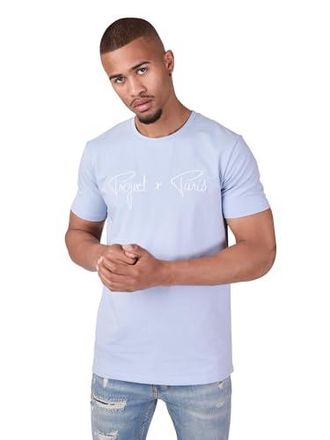 Project X Paris Tee-Shirt Basic Broderie Essentials Bleu Ciel M