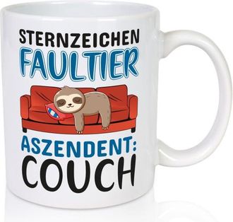 Generic Sternzeichen: Faultier | witzige Tasse | Couchpotato - Tasse Weiss - Kaffeetasse/Geschenk/Familie