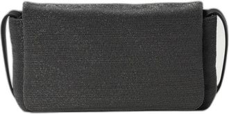 Brunello Cucinelli Sac pr&eacute;cieux &agrave; rabat - Femme - Sacs - Noir - Taille: ONE Size