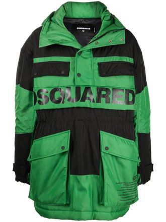 Dsquared2 manteau &agrave; logo imprim&eacute; - Vert