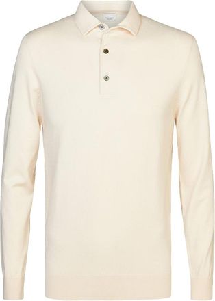 Profuomo Langarm-Poloshirt aus TENCEL und Seide in