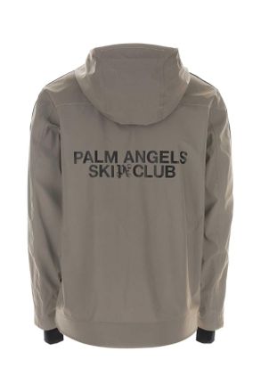 Palm Angels Mens Silver Polyester Ski Jacket Silverblack Giubbini