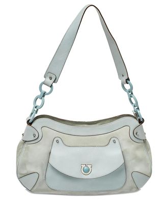 Ferragamo sac porté épaule en daim 2023 - Tons neutres