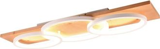 Trio Leuchten Plafonnier led 40w bois naturel 3000k 4700lm blanc mat - trio - barca 74004398 74004398 74004398