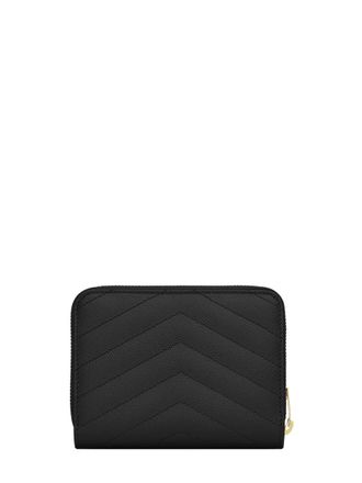 Saint Laurent Cassandre Wallet - Black