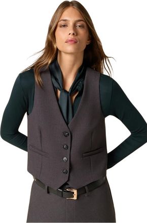 Oltre Femme, Vestes, Gris, Taille: 50 FR Flannel Vest