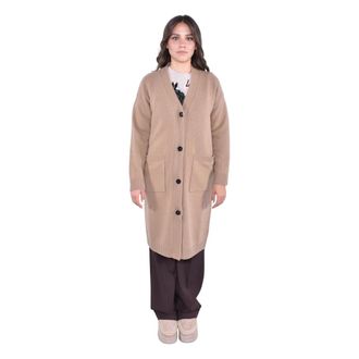 Max Mara Langer Oversized Woll-Cardigan - - Knitwear - Damen - Braun - XS