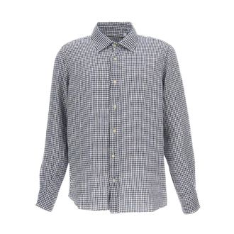 Original Vintage Homme, Chemises, Multicolore, Taille: XL Chemise Classique en Lin &agrave; Carreaux